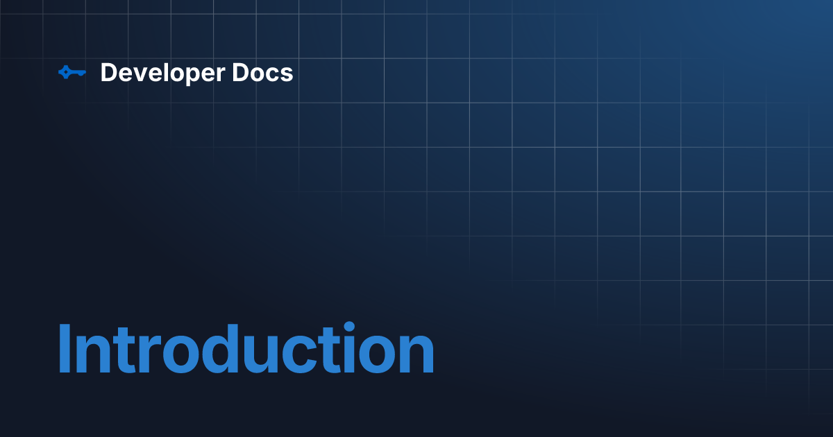 Introduction | Developer Docs